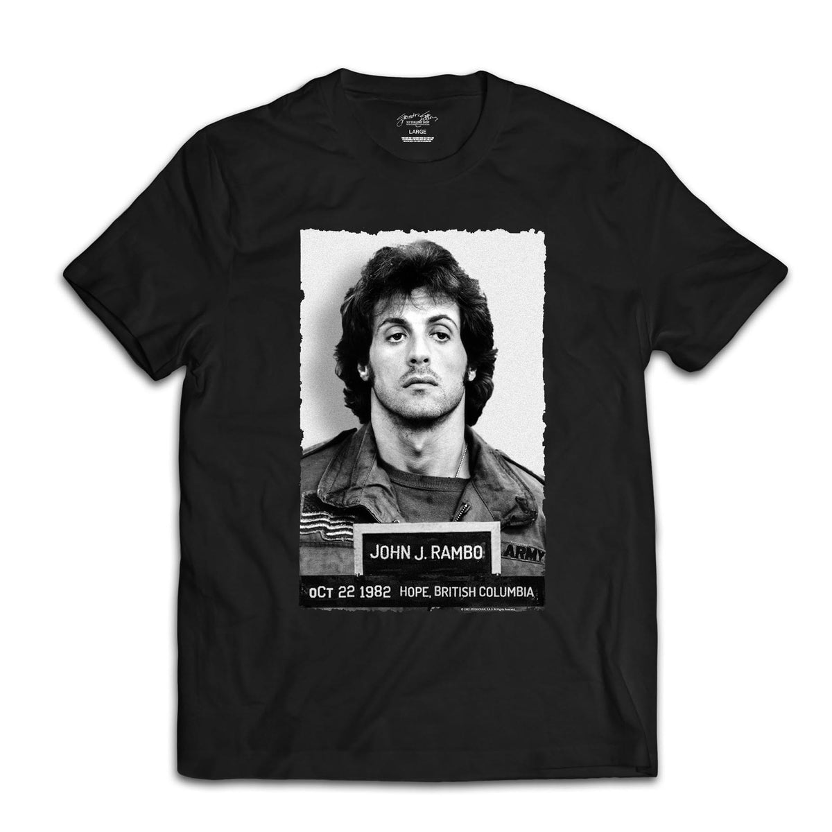John Rambo Mugshot Tee – Sly Stallone Shop