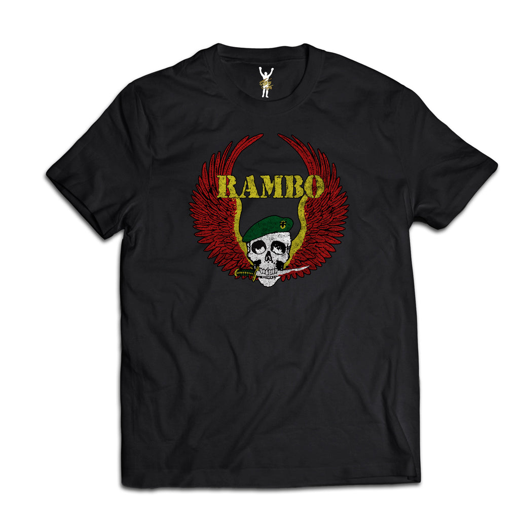 Rambo Cast & Crew Black Tee – Sly Stallone Shop