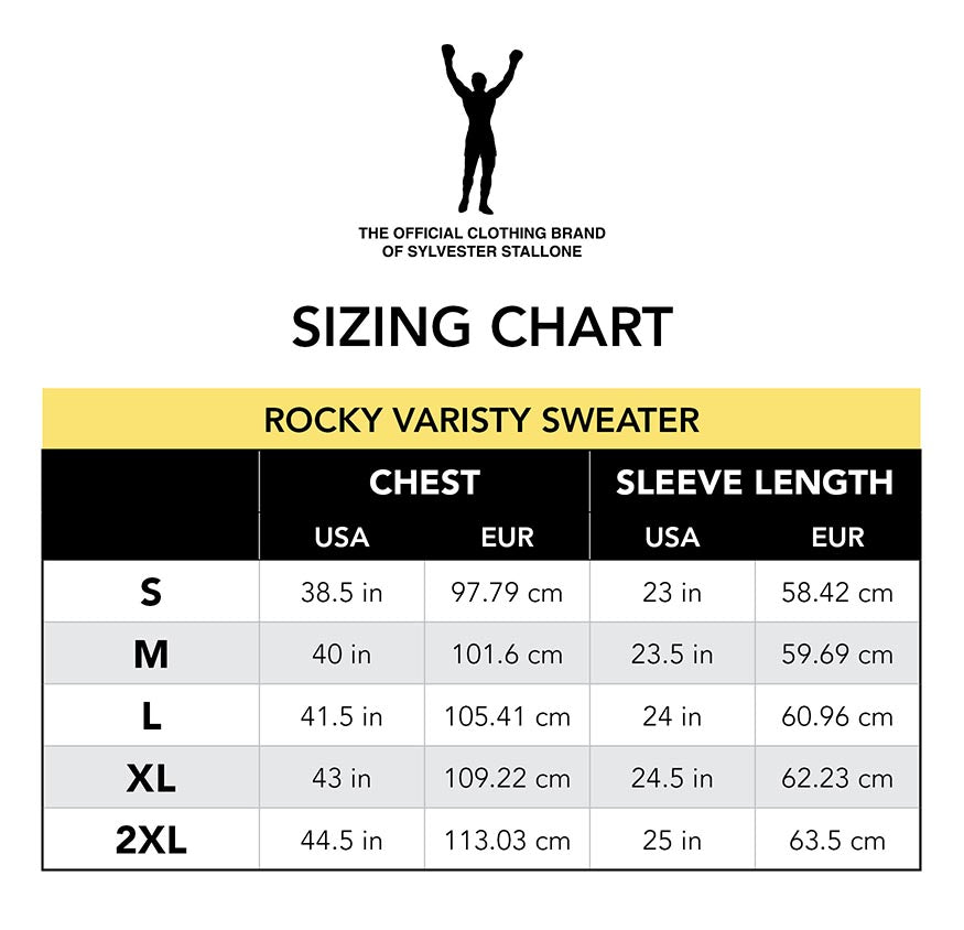 Rocky Varsity Sweater – Sly Stallone Shop