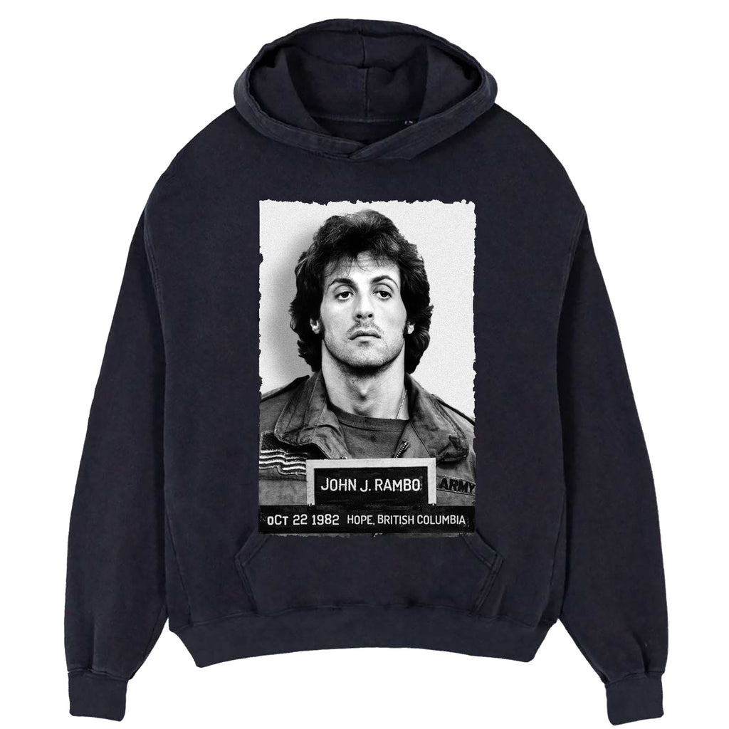 John Rambo Mugshot Pullover Hoodie – Sly Stallone Shop